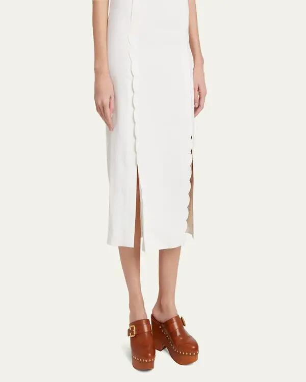 Chloé Jeannette Leather Platform Clogs - Ginger Brown