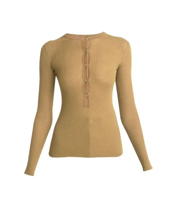 Chloé - Superfine Knit Wool Henley Top