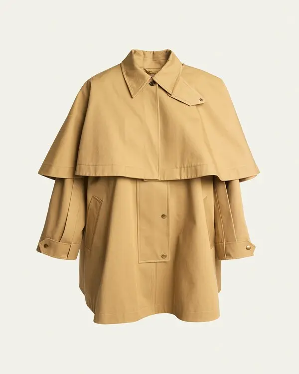 Chloé Gabardine Cape Coat