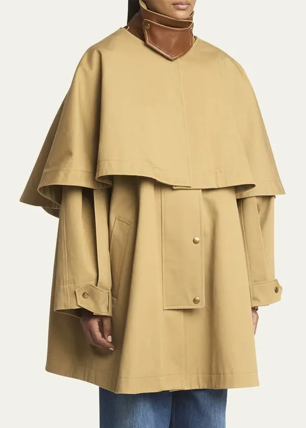 Chloé Gabardine Cape Coat
