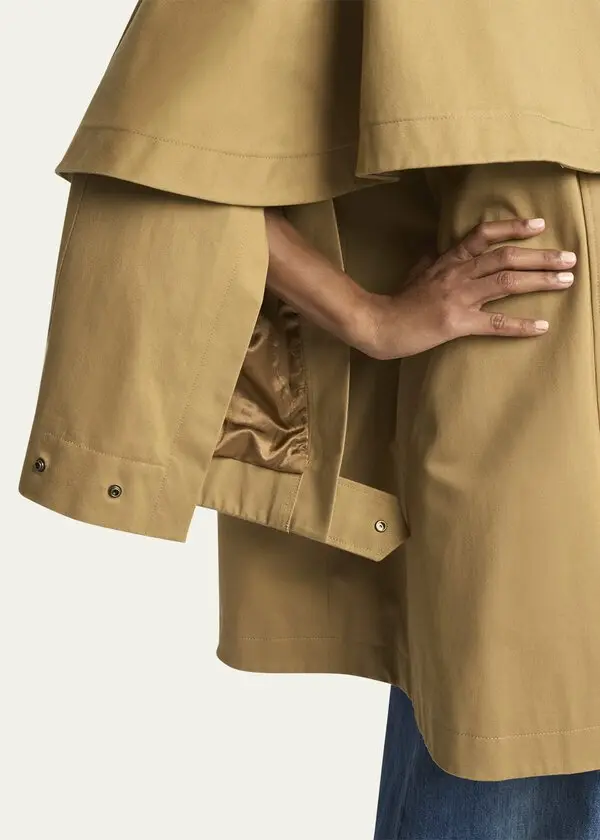 Chloé Gabardine Cape Coat