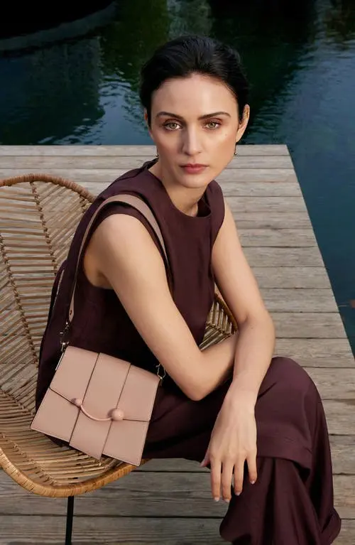 Strathberry Box Crescent Shoulder Bag