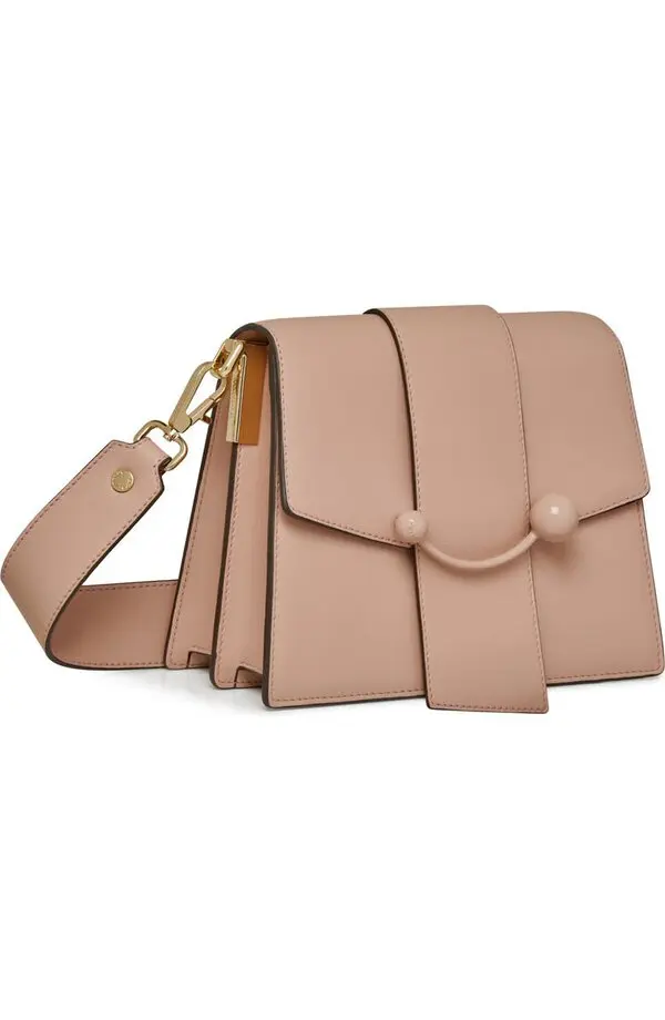 Strathberry Box Crescent Shoulder Bag In Peony - 58% Off