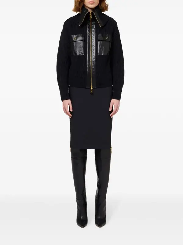 Elisabetta Franchi Zip-detail Crepe Skirt