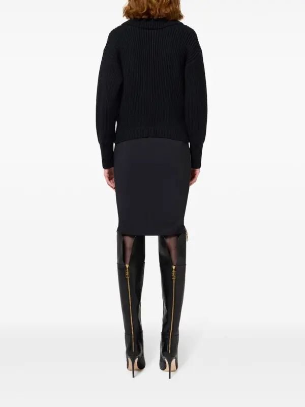 Elisabetta Franchi Zip-detail Crepe Skirt