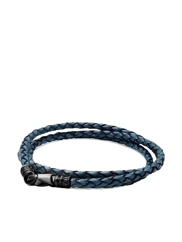 NIALAYA JEWELRY Leather Wrap Bracelet - Blue