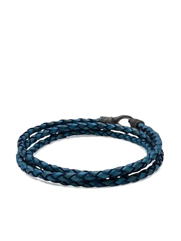 NIALAYA JEWELRY Leather Wrap Bracelet - Blue