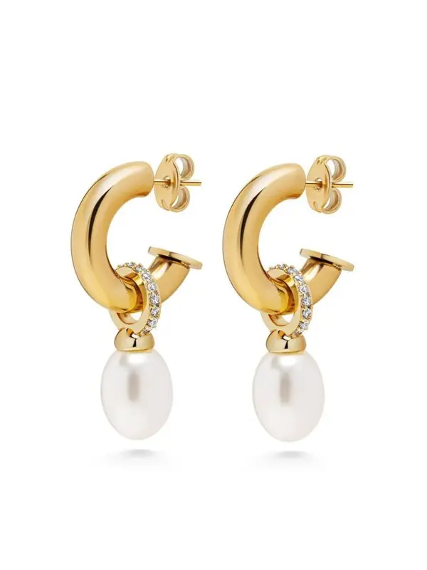 NIALAYA JEWELRY Pearl-detailing Drop Earrings - Gold