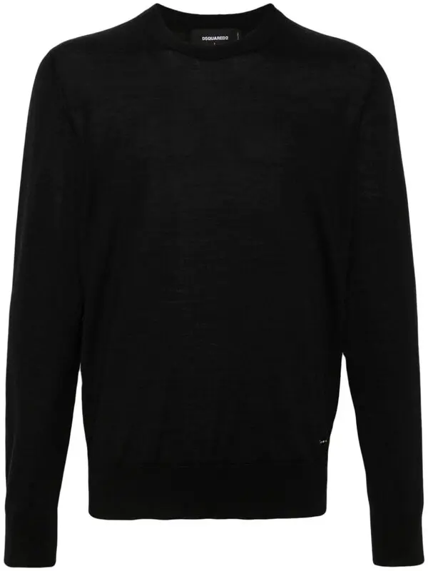 Dsquared2 Logo-plaque Fine-knit Jumper