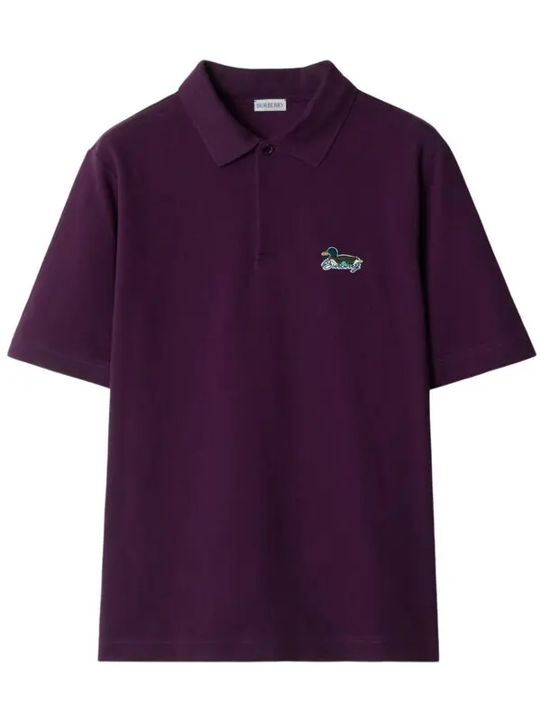 Burberry Logo-appliqué Cotton Polo T-shirt