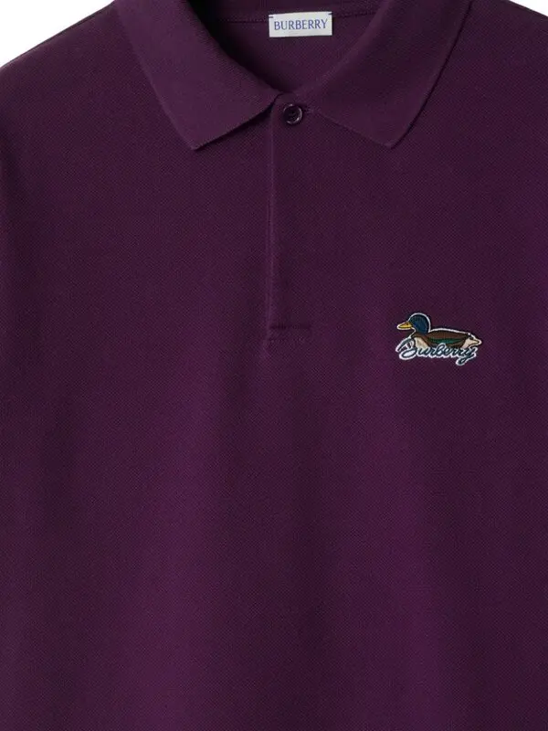 Burberry Logo-appliqué Cotton Polo T-shirt