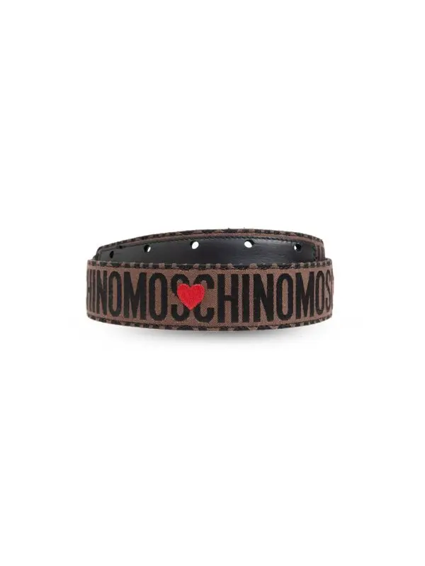 Moschino Buckle Jacquard Belt In Brown - 52% Off | Editorialist display picture 3