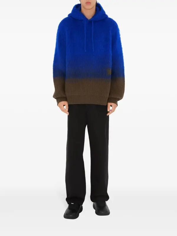 Burberry Two-tone Logo-knit Hoodie