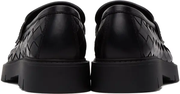 Bottega Veneta Black Haddock Loafers
