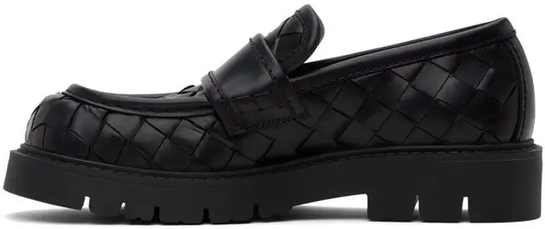 Bottega Veneta Black Haddock Loafers