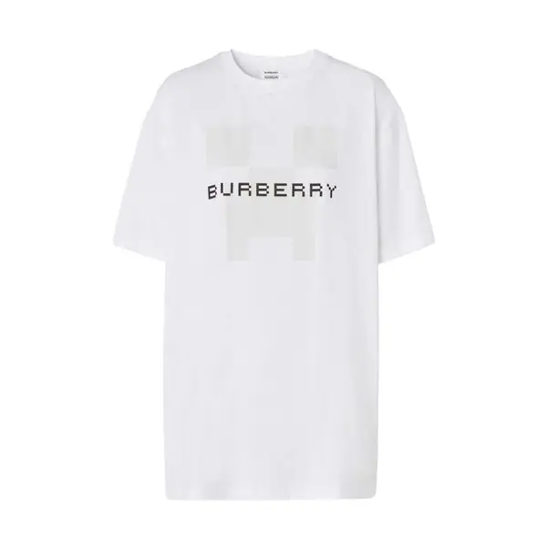 BURBERRY ホワイト Tシャツ 14Y/164cm 未使用に近い Burberry X Minecraft Logo Print Oversized T-Shirt - White