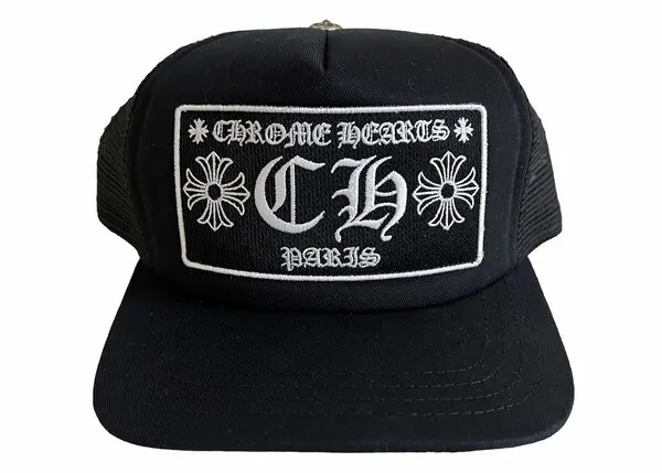 Chrome Hearts Ch Paris Trucker Hat - Black