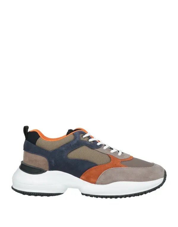 Hogan Leather And Textile Sneakers - Grey