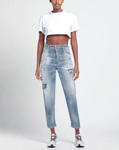 Dsquared2 Tapered Jeans With Distressed Details - Blue
