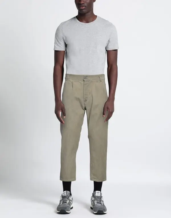 EVEN IF Cotton Tapered Cropped Jeans - Sage Green