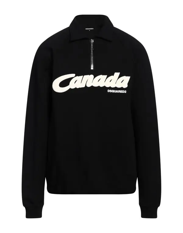 Dsquared2 Polo Collar Sweatshirt - Black