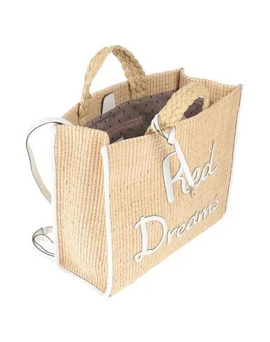 Red Valentino Raffia And Leather Shopper Tote