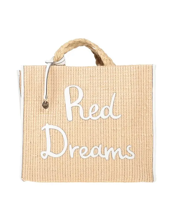 Red Valentino Raffia And Leather Shopper Tote