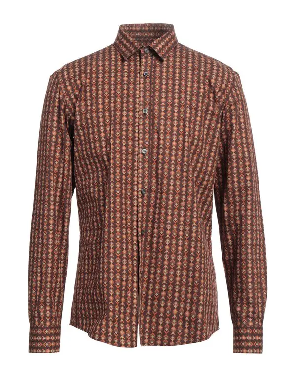 DANIELE ALESSANDRINI Shirt Size Cotton - Brown