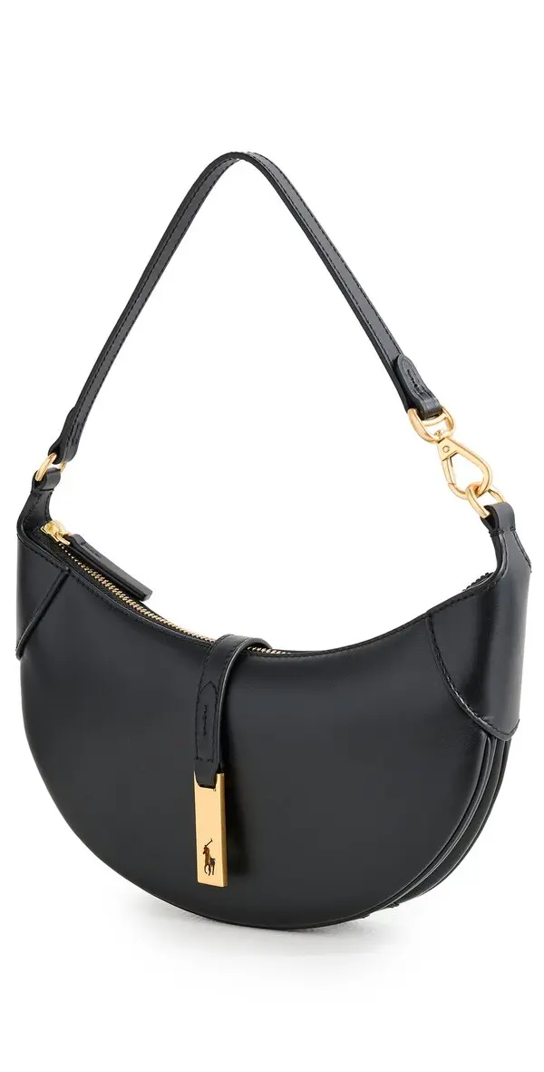 Polo Ralph Lauren Small Grain Shoulder Bag - Black