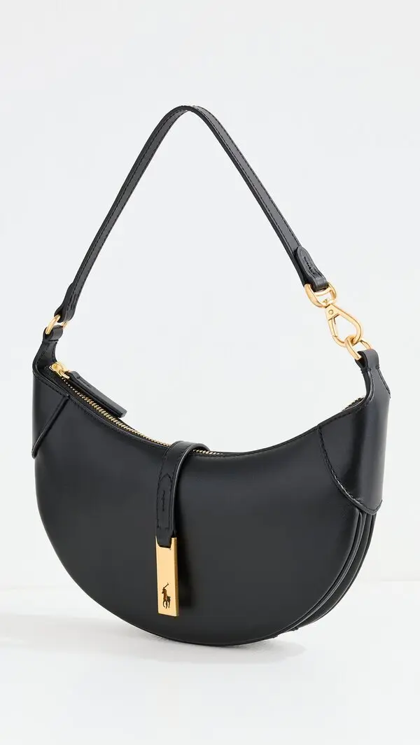 Polo Ralph Lauren Small Grain Shoulder Bag - Black