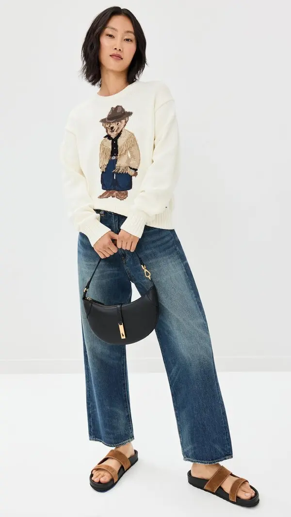 Polo Ralph Lauren Small Grain Shoulder Bag - Black