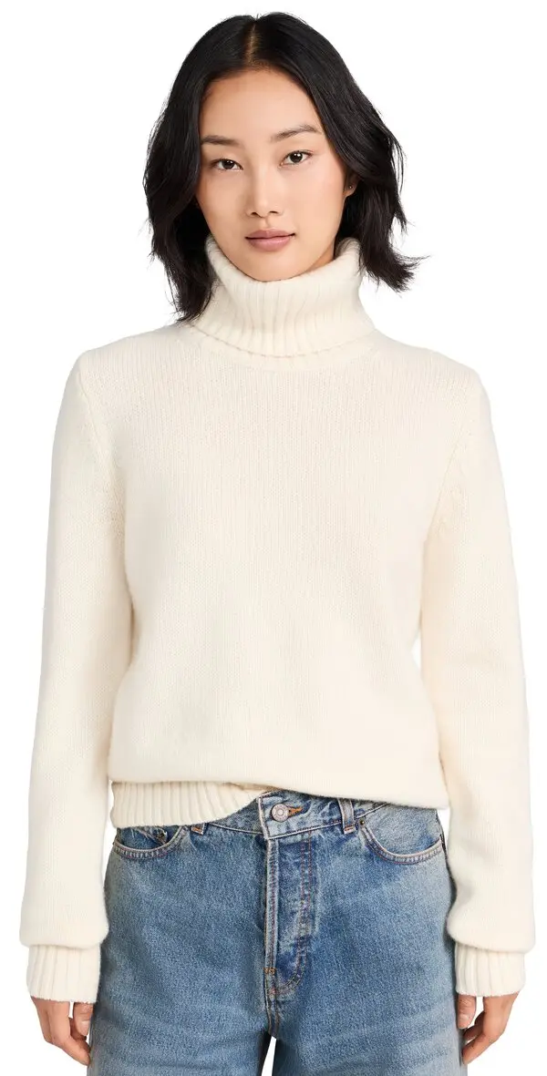 Polo Ralph Lauren Long Sleeve Wool Turtleneck Pullover - Authentic Cream