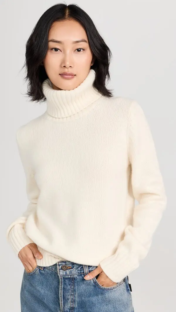Polo Ralph Lauren Long Sleeve Wool Turtleneck Pullover - Authentic Cream
