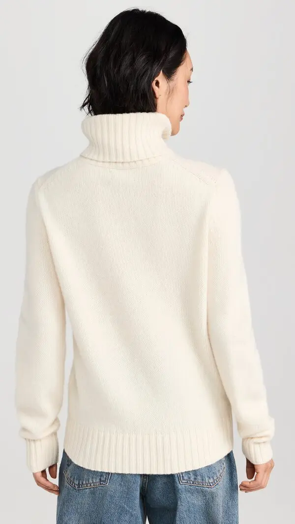 Polo Ralph Lauren Long Sleeve Wool Turtleneck Pullover - Authentic Cream