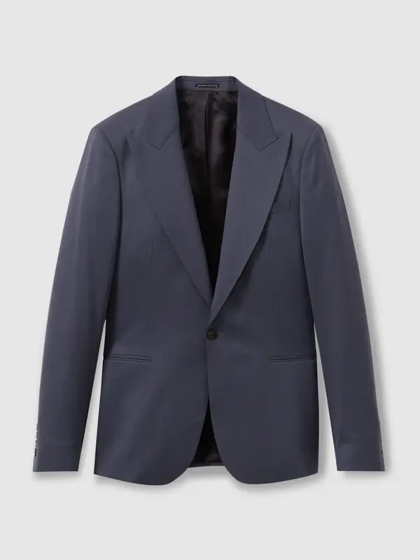 REISS Bartley Textured Wool Single Breasted Slim Fit Blazer