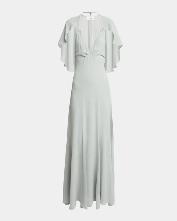 Chloé Silk Georgette Maxi Dress