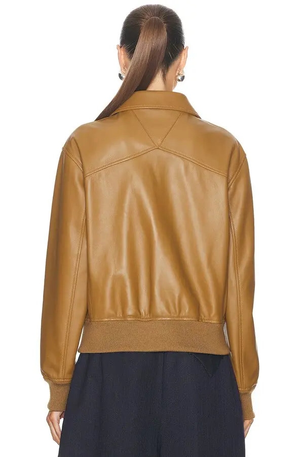 Bottega Veneta Leather Bomber Jacket