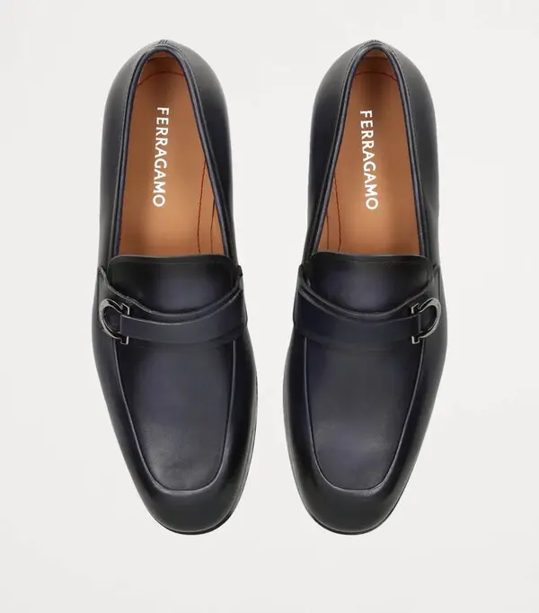 FERRAGAMO Leather Florio Loafers