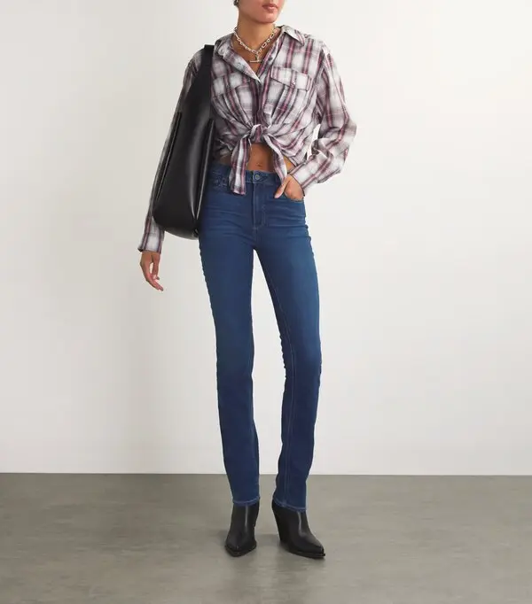 Paige Hoxton Mid-waist Straight Jeans