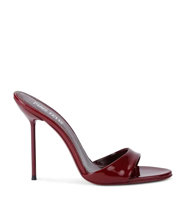 Paris Texas Patent Leather Lidia Mules 105 - Burgundy