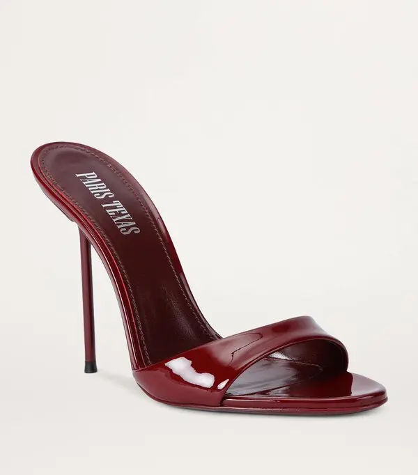 Paris Texas Patent Leather Lidia Mules 105 - Burgundy