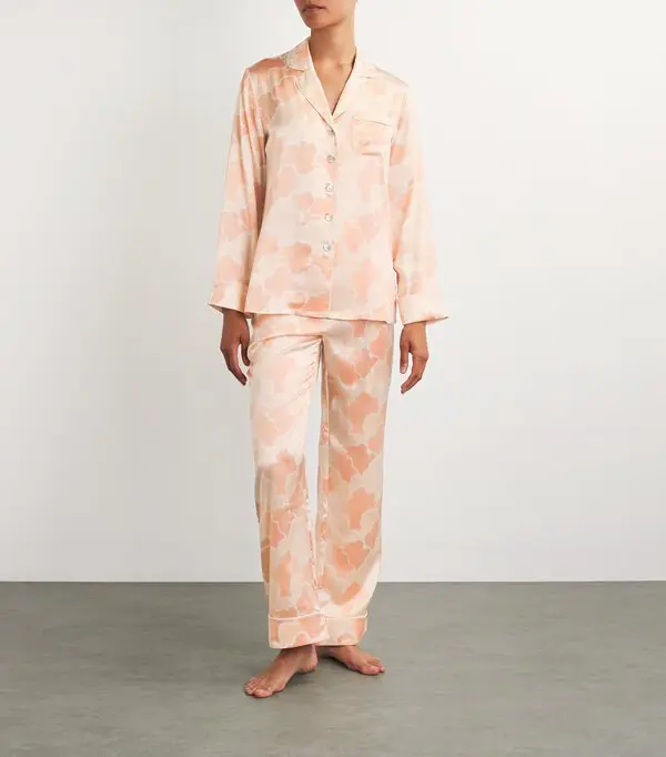Olivia Von Halle Silk Lila Icarus Cloud Pyjama Set