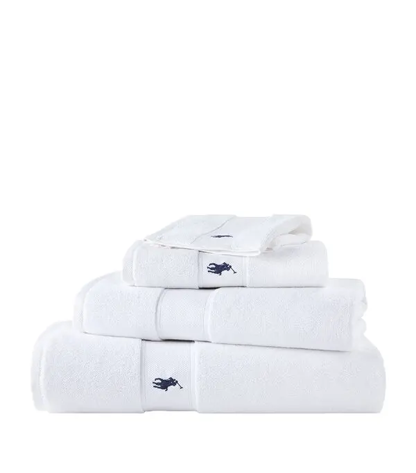 Ralph Lauren Polo Player Bath Towel - White