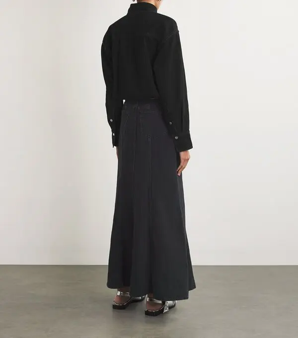 haikure denim maxi dress Haikure Jos Denim Maxi Dress Black XS (UK6 / XS) Haikure