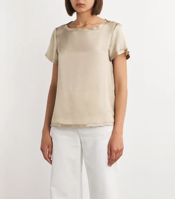 Max & Co. Silk T-shirt - Brown