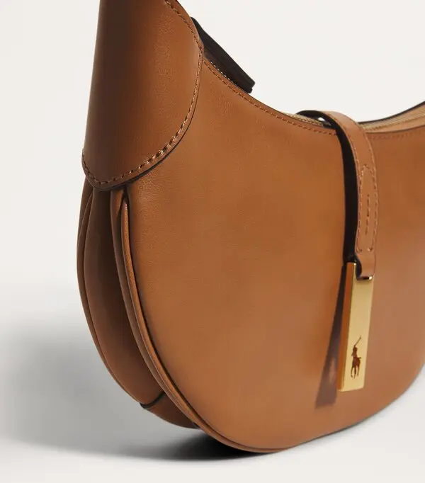 Polo Ralph Lauren Leather Polo Id Shoulder Bag - Beige