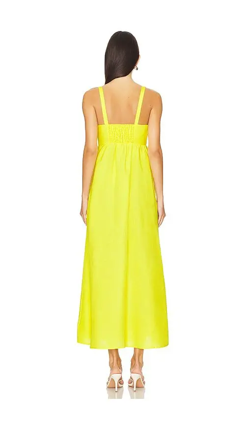 L'Agence Jessamy Empire Waist Dress In Lemon - 48% Off | Editorialist