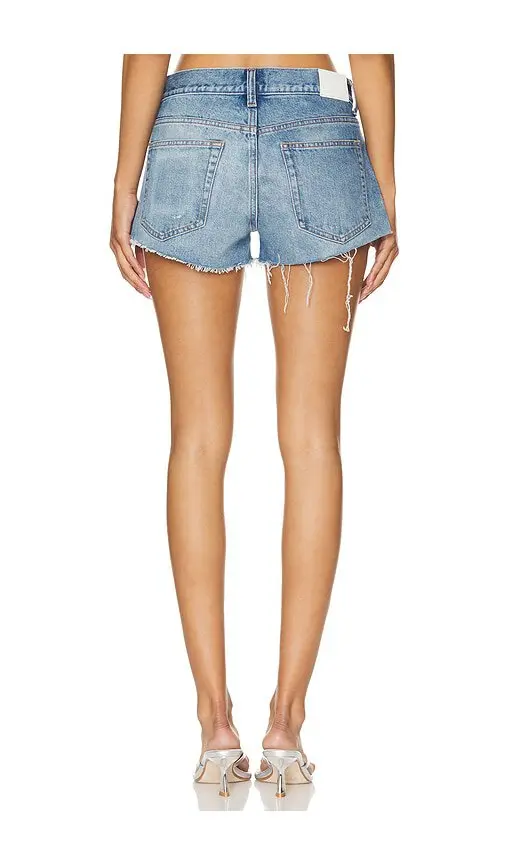 EB DENIM Low Rise Cutoff Shorts In Medium Wash