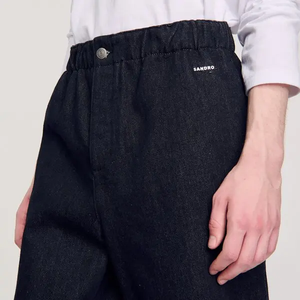 Sandro Raw Denim Bermuda Shorts