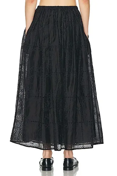HELSA Handkerchief Midi Skirt